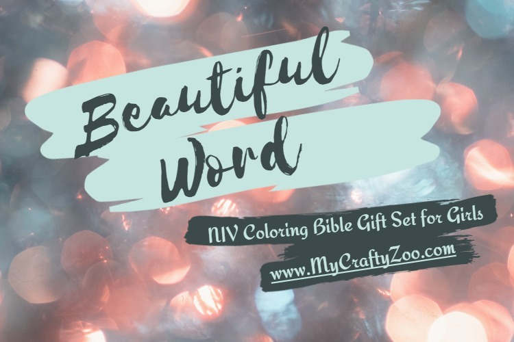 Beautiful Word: NIV Coloring Bible Gift Set For Girls - My Crafty Zoo